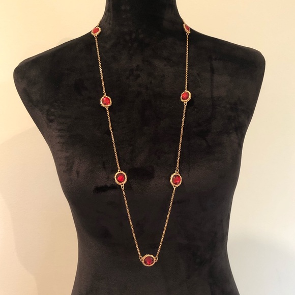 Charming Charlie | Jewelry | Sale Red And Gold Jewelry Set From ...